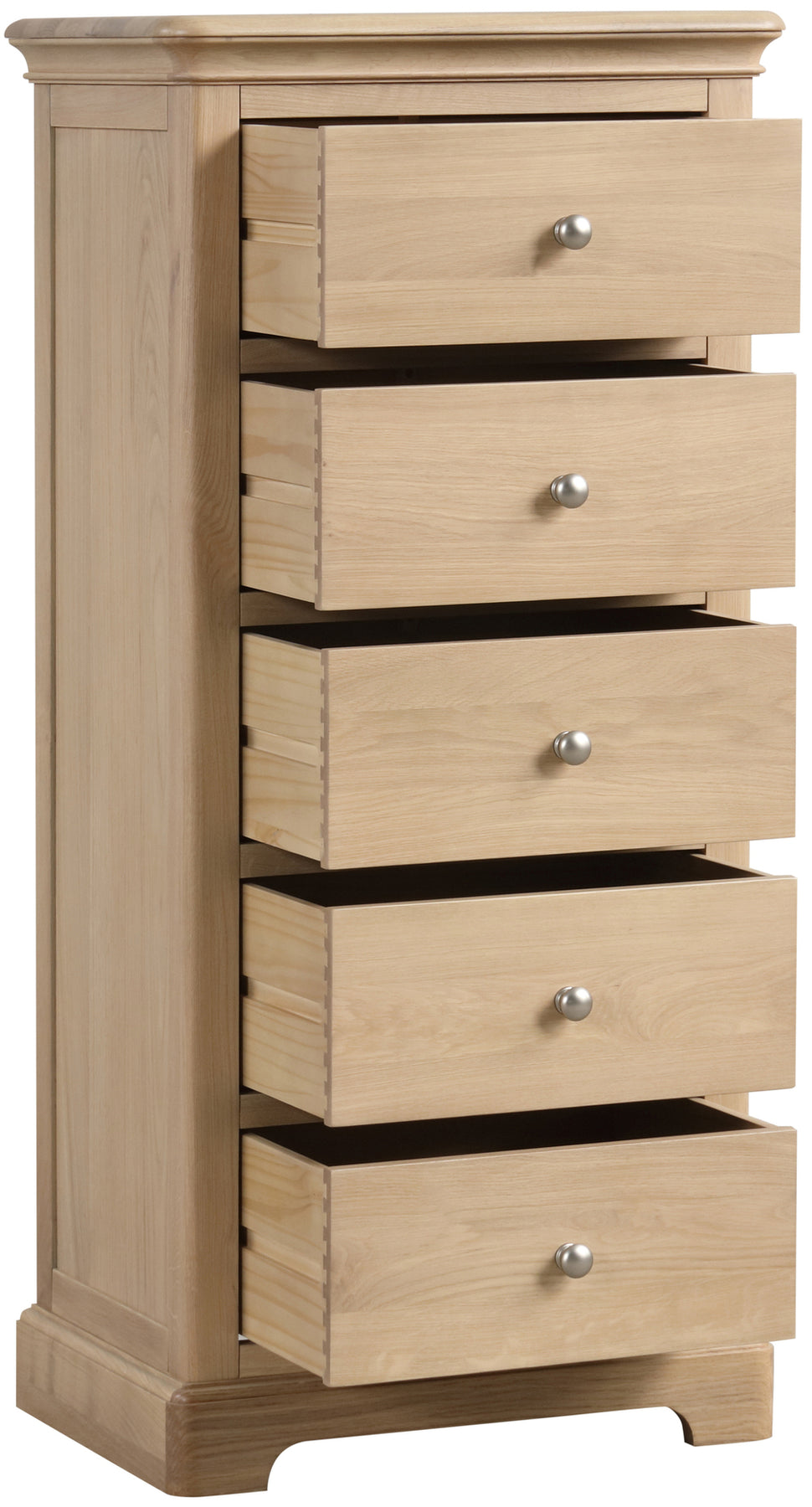Lydford Oak 5 Drawer Tallboy Chest of Drawers – A World of Furniture