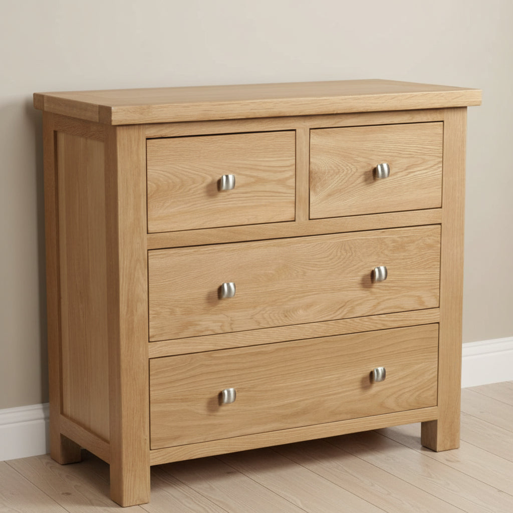 Dover Light Oak 2 Over 2 Chest Of Drawers – A World of Furniture
