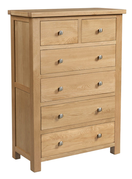 Dover Light Oak 2 Over 4 Chest Of Drawers – A World of Furniture