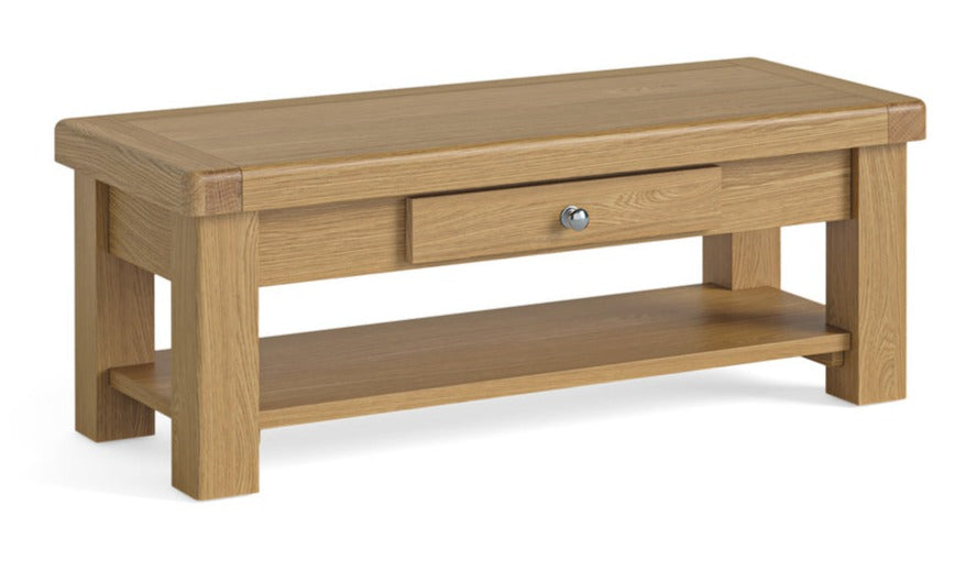 Chatsworth Oak Coffee Table with Drawer – A World of Furniture