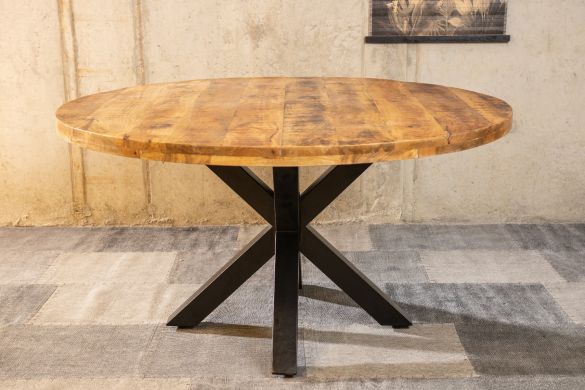 Rustic Kerela Mango 'Round' Table – A World of Furniture