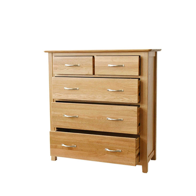 Newland Oak 2 Over 3 Chest of Drawers – A World of Furniture
