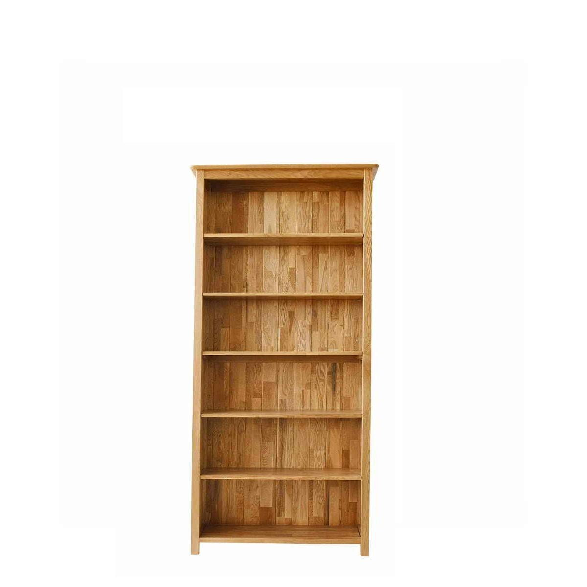 Newland Oak Tall Wide Bookcase – A World of Furniture