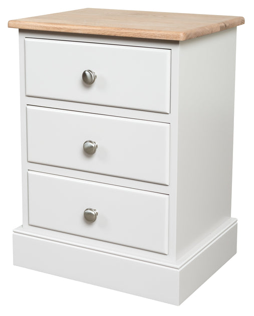 Cotswold Painted 3 Drawer Wide Bedside – A World of Furniture