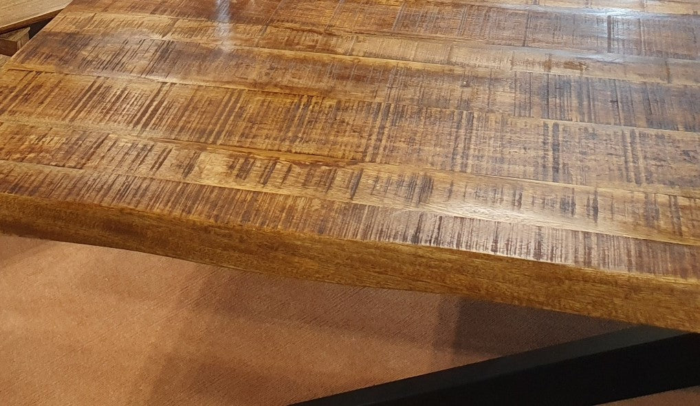 Rustic Kerela Mango 'Living Edge' Table – A World of Furniture
