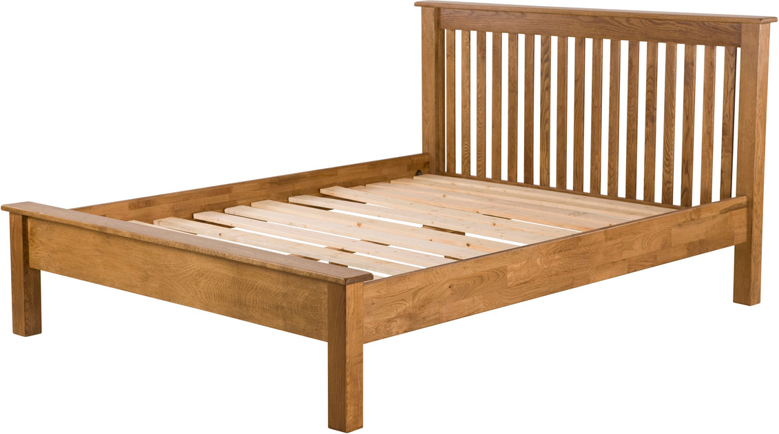 Deluxe Rustic Oak Bed – A World of Furniture