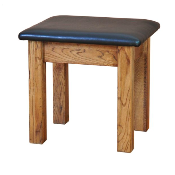 Deluxe Rustic Oak Dressing Table Stool – A World of Furniture
